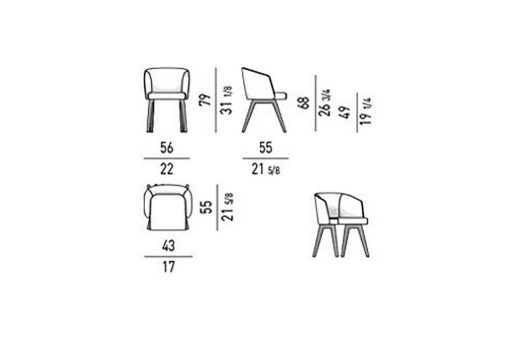 Reeves Dining Chair - Leather - Minotti | Studio Como