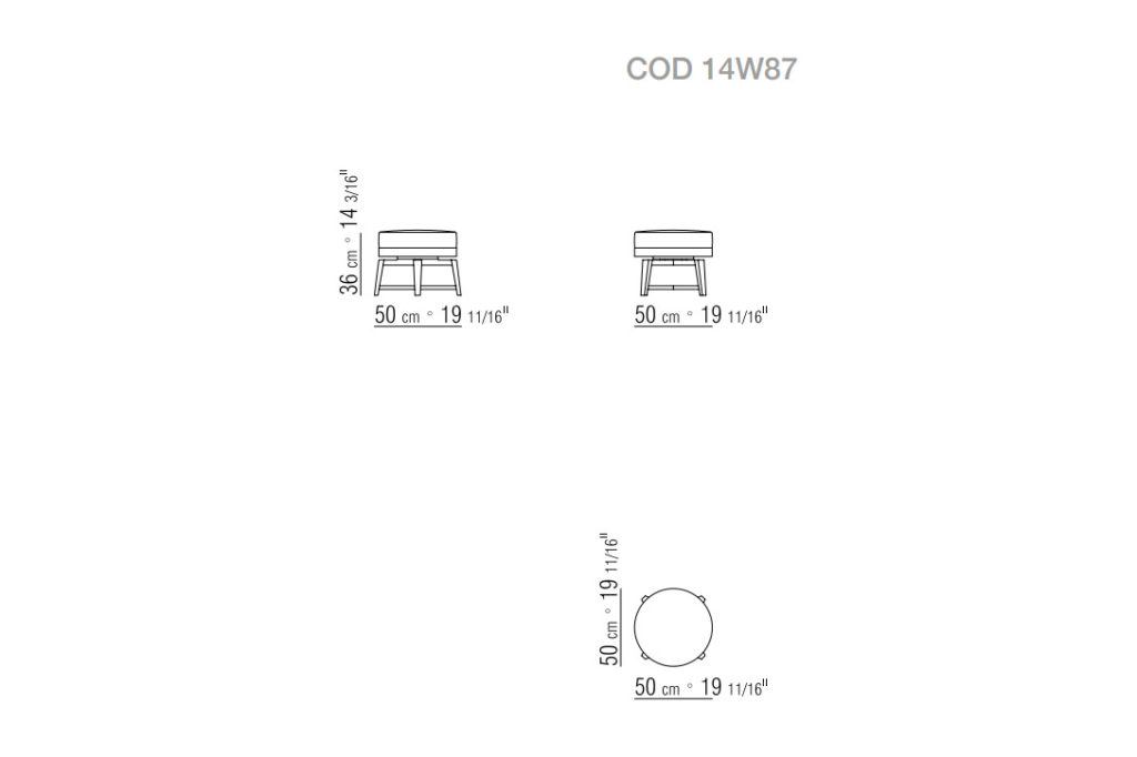 Feel Good Ottoman - Wood Base - Flexform | Studio Como